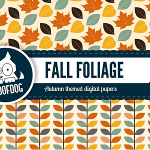 Fall Digital Paper | Autumn Digital Paper | Fall Leaves Digital Paper ...