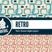 Retro Pattern Digital Paper Retro Style Patterns Digital Paper Pack ...