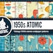 Atomic Digital Paper 1950s Atomic Pattern Mid Century - Etsy