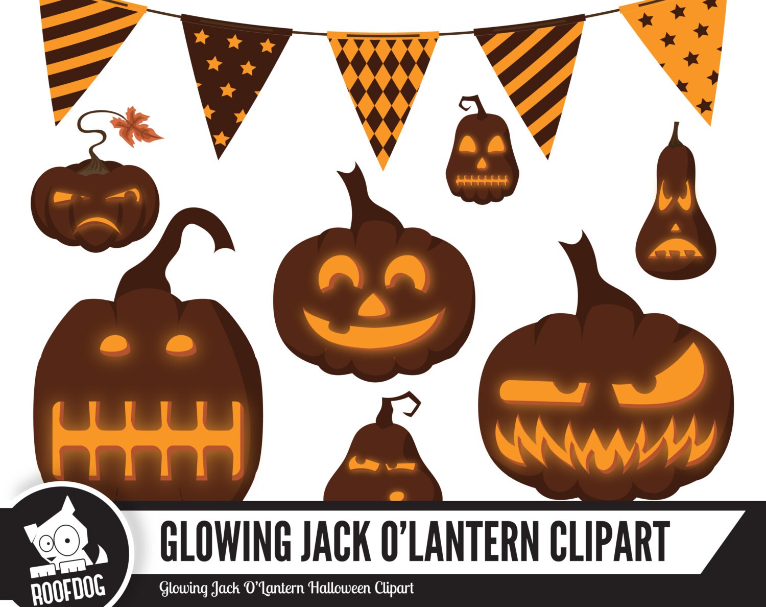 Jack O Lantern Clipart Glowing Jack O Lantern Halloween Pumpkin Clip ...