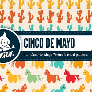 Cinco De Mayo Digital Paper | Mexican Fiesta Patterns | Piñata Party ...