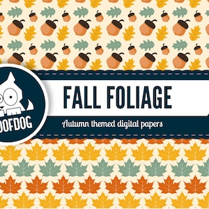 Fall Digital Paper | Autumn Digital Paper | Fall Leaves Digital Paper ...