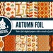Autumn Digital Paper Fall Digital Paper Pack Retro Autumn Fall Leaves ...