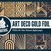 Art Deco Gold Foil Digital Paper 1920s Pattern 1930s Art Deco Gold Foil ...