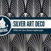 Art Deco Silver Foil Digital Paper Silver Foil Wallpaper Pattern 1920s ...