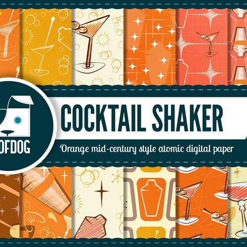 Mid Century Atomic Starbursts Digital Paper 1950s Atomic - Etsy