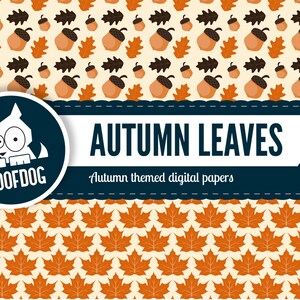 Autumn Digital Paper | Fall Digital Paper Pack Retro Autumn | Fall ...