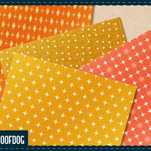Atomic Starbursts Digital Paper | 1950s Atomic Pattern | Mid Century ...