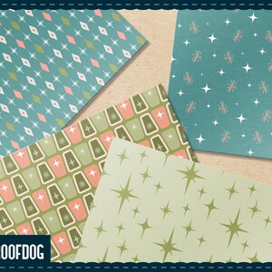 Mid-century Modern Starburst Digital Paper | Mid-century Modern Atomic ...