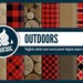 Lumberjack Plaid Pattern Digital Paper | Red and Black Tartan | Digital ...