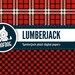 Lumberjack Plaid Pattern Digital Paper Red and Black Tartan Digital ...