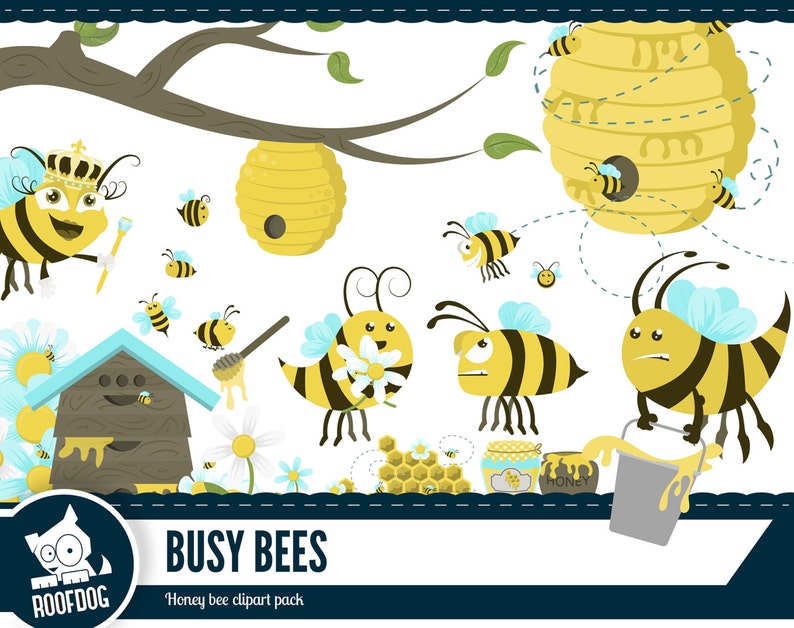 Honey Bee Clipart Busy Bee Honey Clip Art Bumble Bee Hive Digital ... Honey Bee Clipart Busy Bee Honey Clip Art Bumble Bee Hive Digital ...
