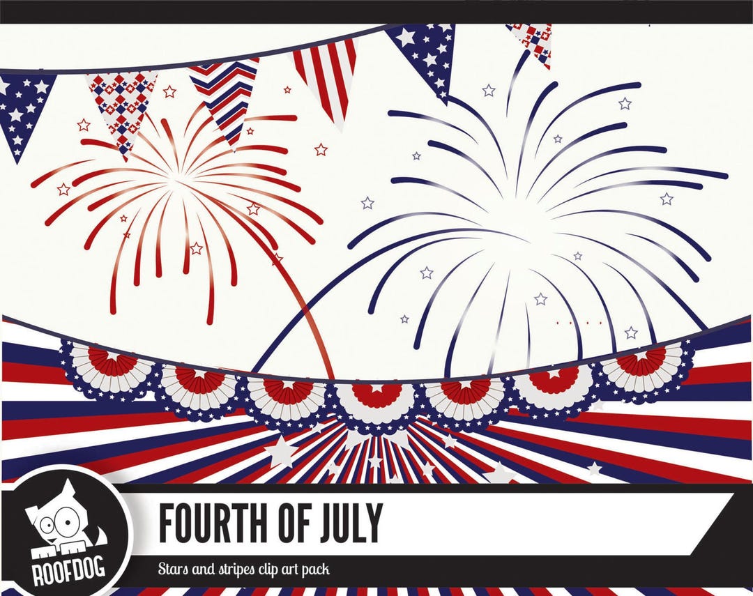 Fourth of July Clipart | July 4 Digital Clip Art | Stars and Stripes ...