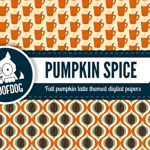 Pumpkin Spice Digital Paper | Pumpkin Spice Latte | Pumpkin Fall ...
