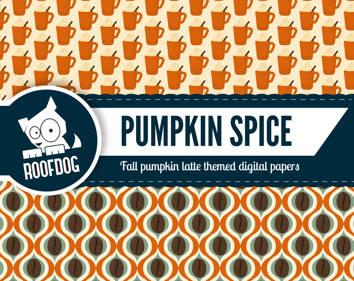 Pumpkin Spice Digital Paper Pumpkin Spice Latte Pumpkin Fall Digital ...