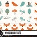 Woodland Fox Clipart| Foxes Clip Art | Woodland Autumn Fox | Fall ...