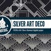 Art Deco Silver Foil Digital Paper | Silver Foil Wallpaper Pattern ...