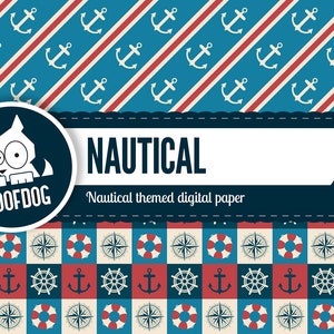 Nautical Digital Paper | Nautical Paper | Nautical Pattern | Ocean ...