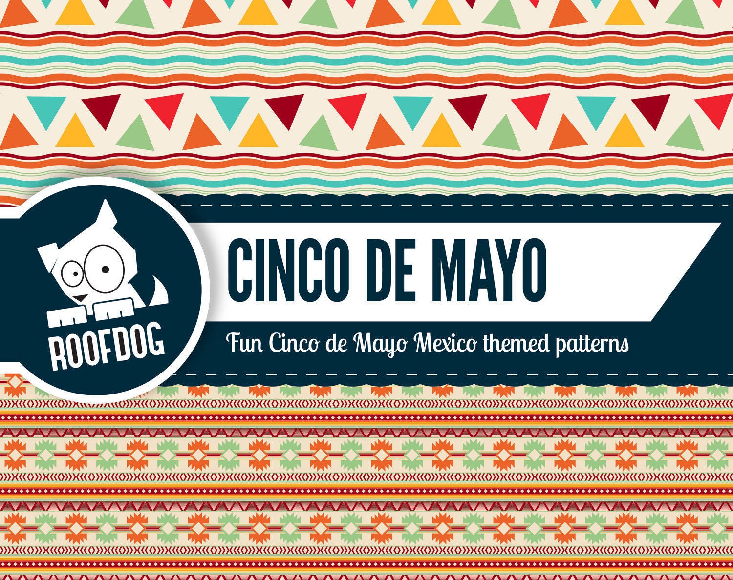 Cinco De Mayo Digital Paper Mexican Fiesta Patterns Piñata - Etsy