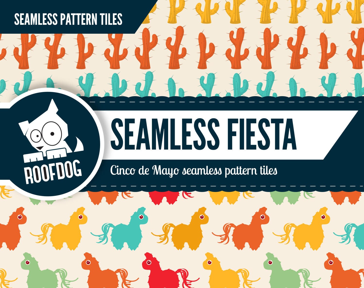 Seamless Fiesta Pattern Cinco De Mayo Digital Paper Fiesta Tile Mexican ...