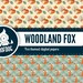 Woodland Foxes Digital Paper | Autumn Fox Digital Paper | Fall Foxes ...