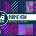 1980s Digital Paper Purple Neon Digital Paper 1980s Retrowave Pattern ...