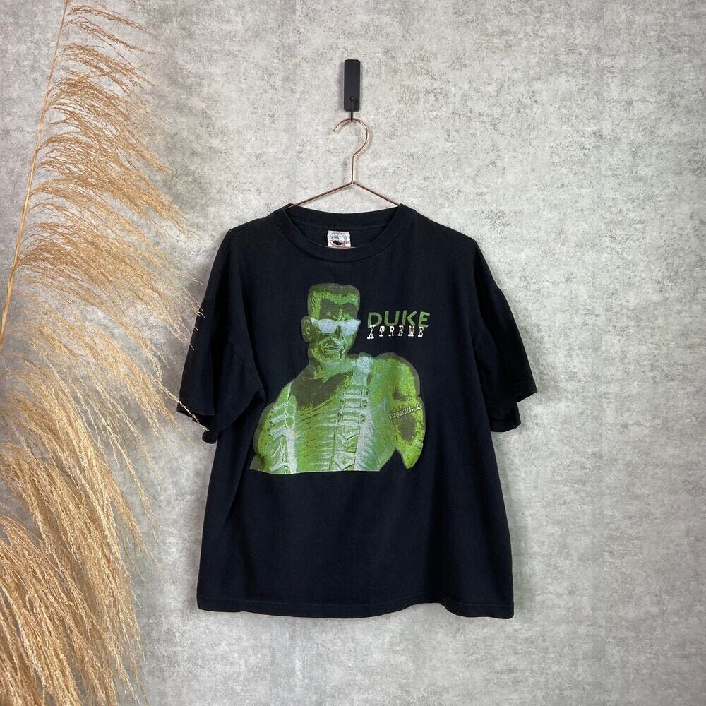 Vintage 1990’s Duke Nukem Xtreme PC Game Black Promo T-Shirt