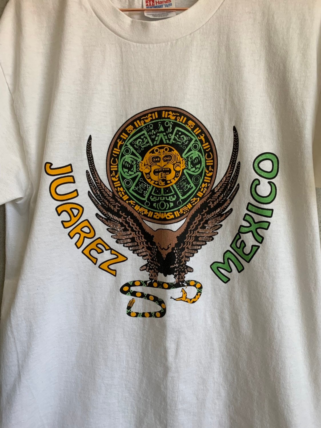 Vintage 1990's Juarez Mexico Crest White Promo T-Shirt