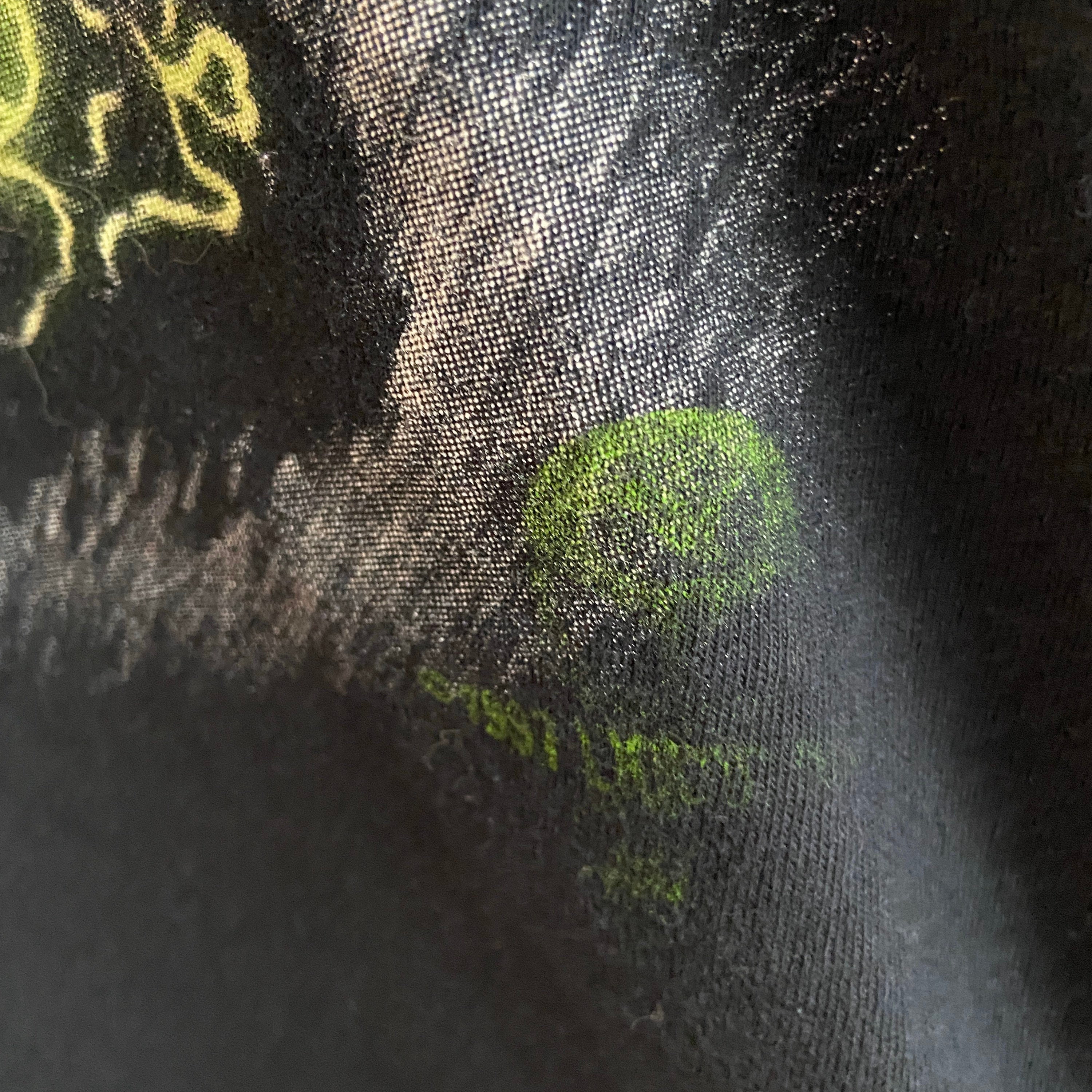 Vintage 1997 Liquid Blue Alien Abduction Corn Field Long Sleeve Black T ...