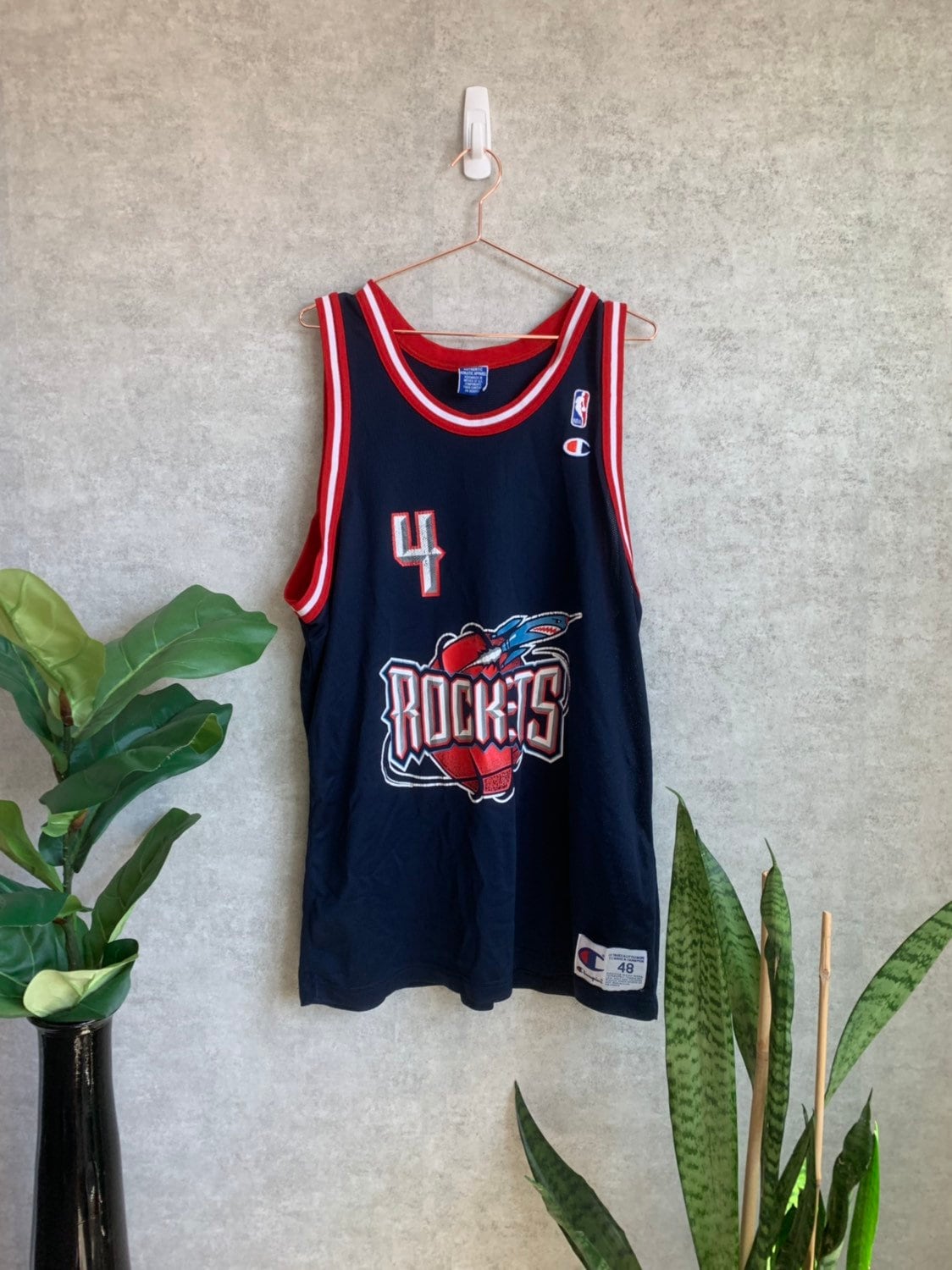 Vintage 1990's Houston Rockets NBA Charles Barkley Distressed Champion ...