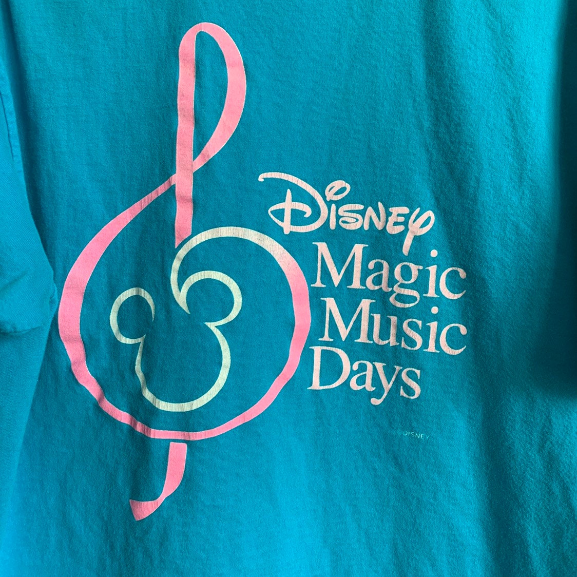 Vintage 1990's Disney Magic Music Days Blue Promo T-Shirt