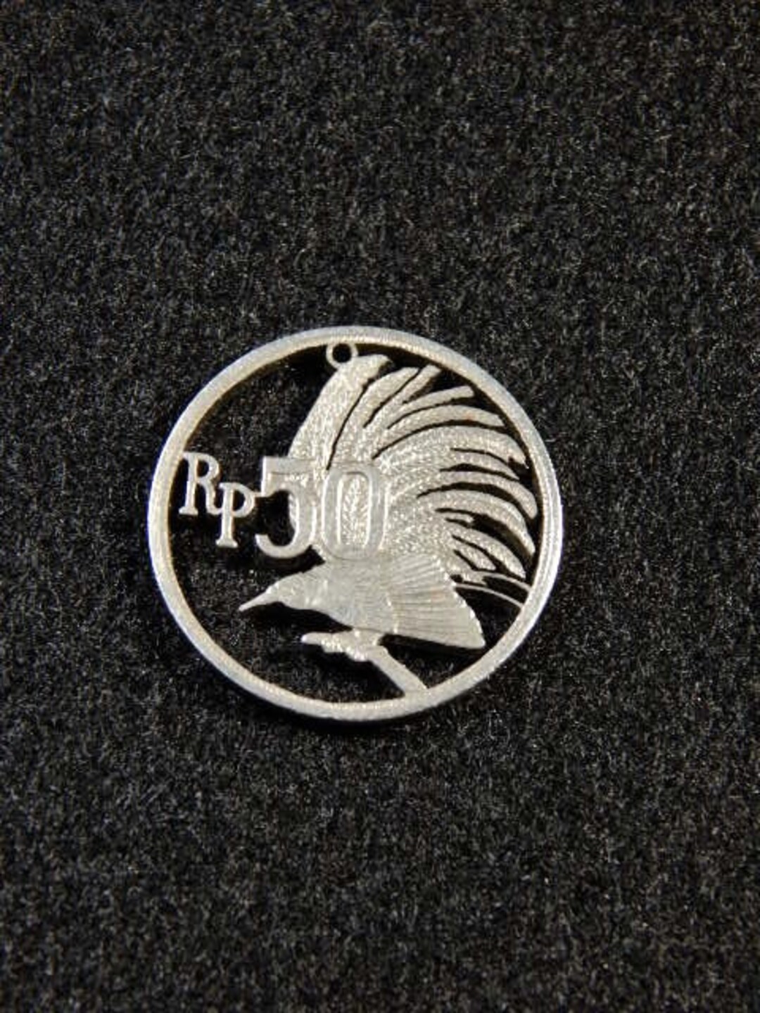 50 Rupiah BANK INDONESIA Cut Coin Pendant - Etsy