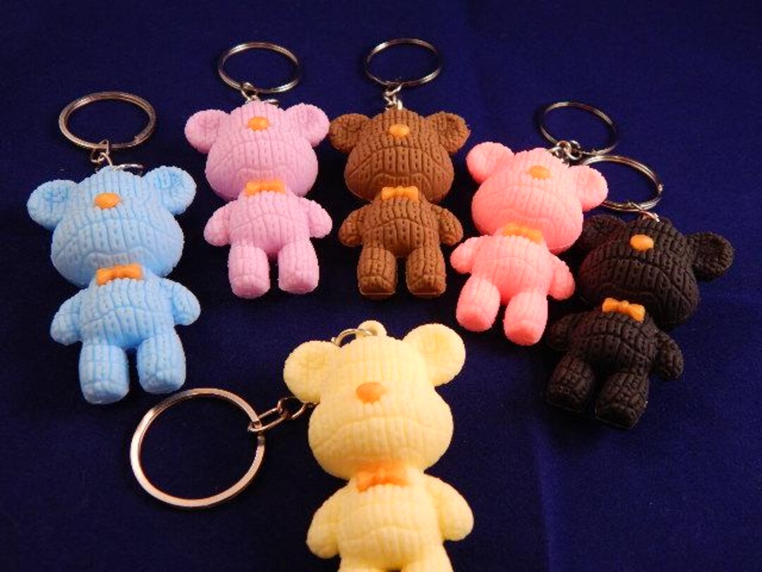 Teddy Bear Key Chain - Etsy