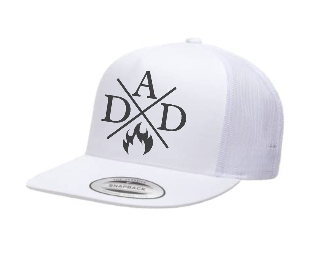 Dad Flame Hat Fire Hat, Firefighting Hat, Trucker Hat, Baseball Hat ...