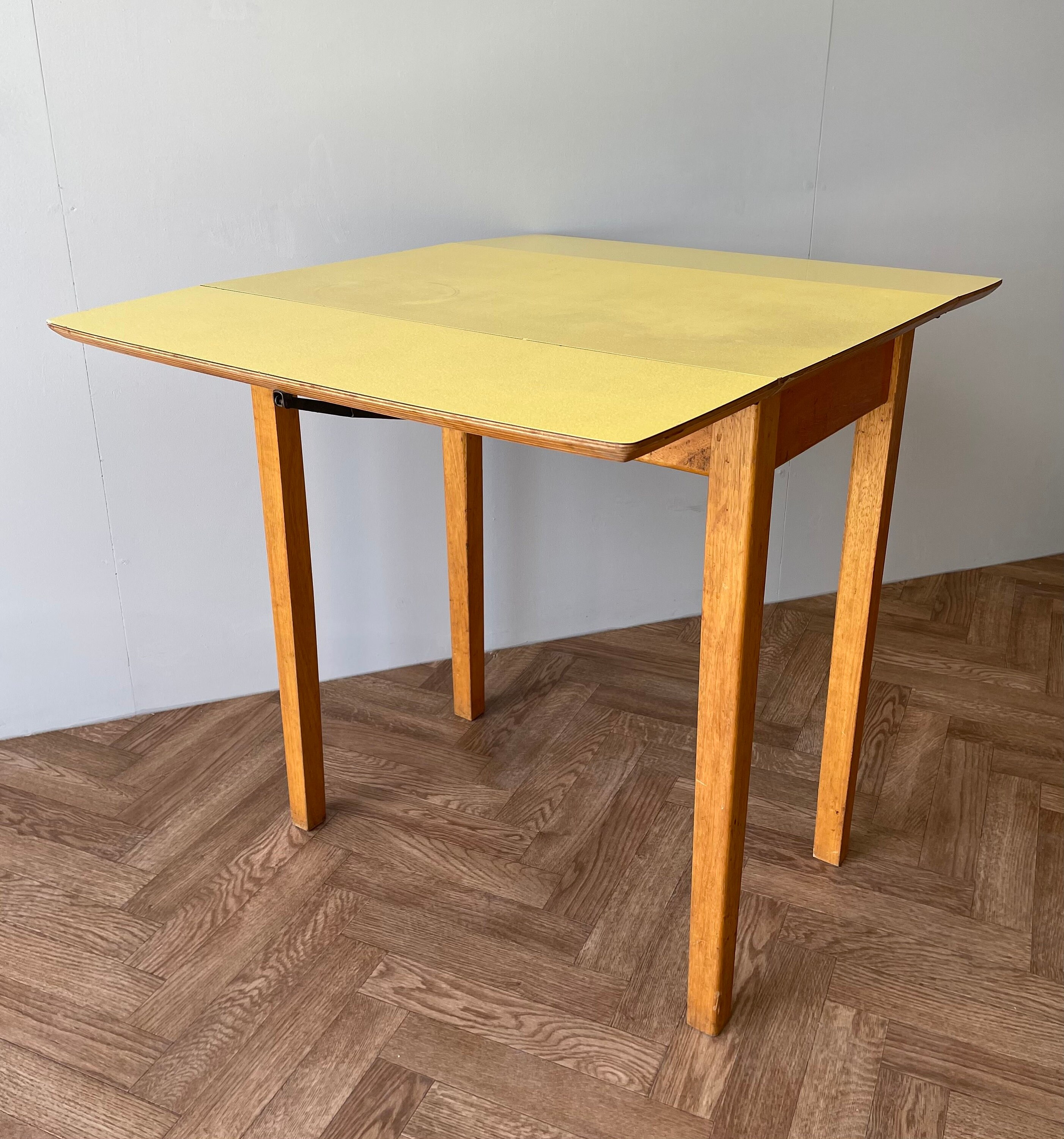 VINTAGE Retro Yellow Formica Drop Leaf Space Saving Dining | Etsy
