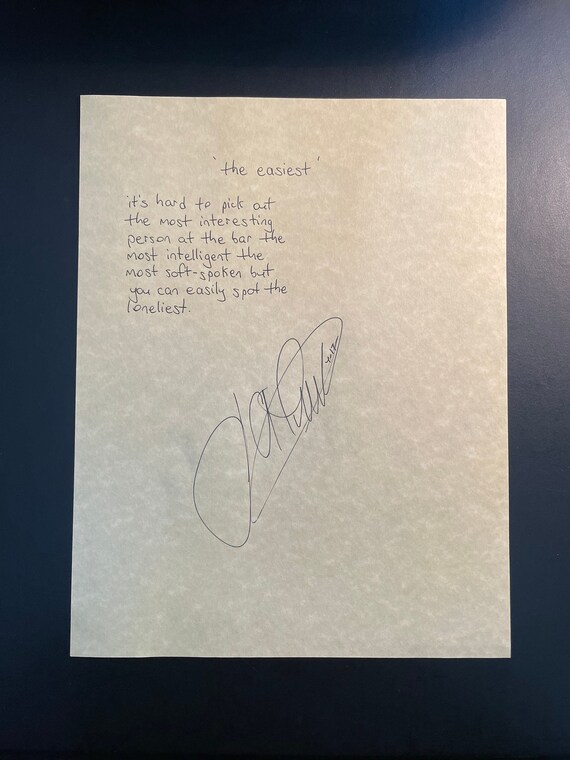 The Easiest Handwritten and Signed Poem - Etsy