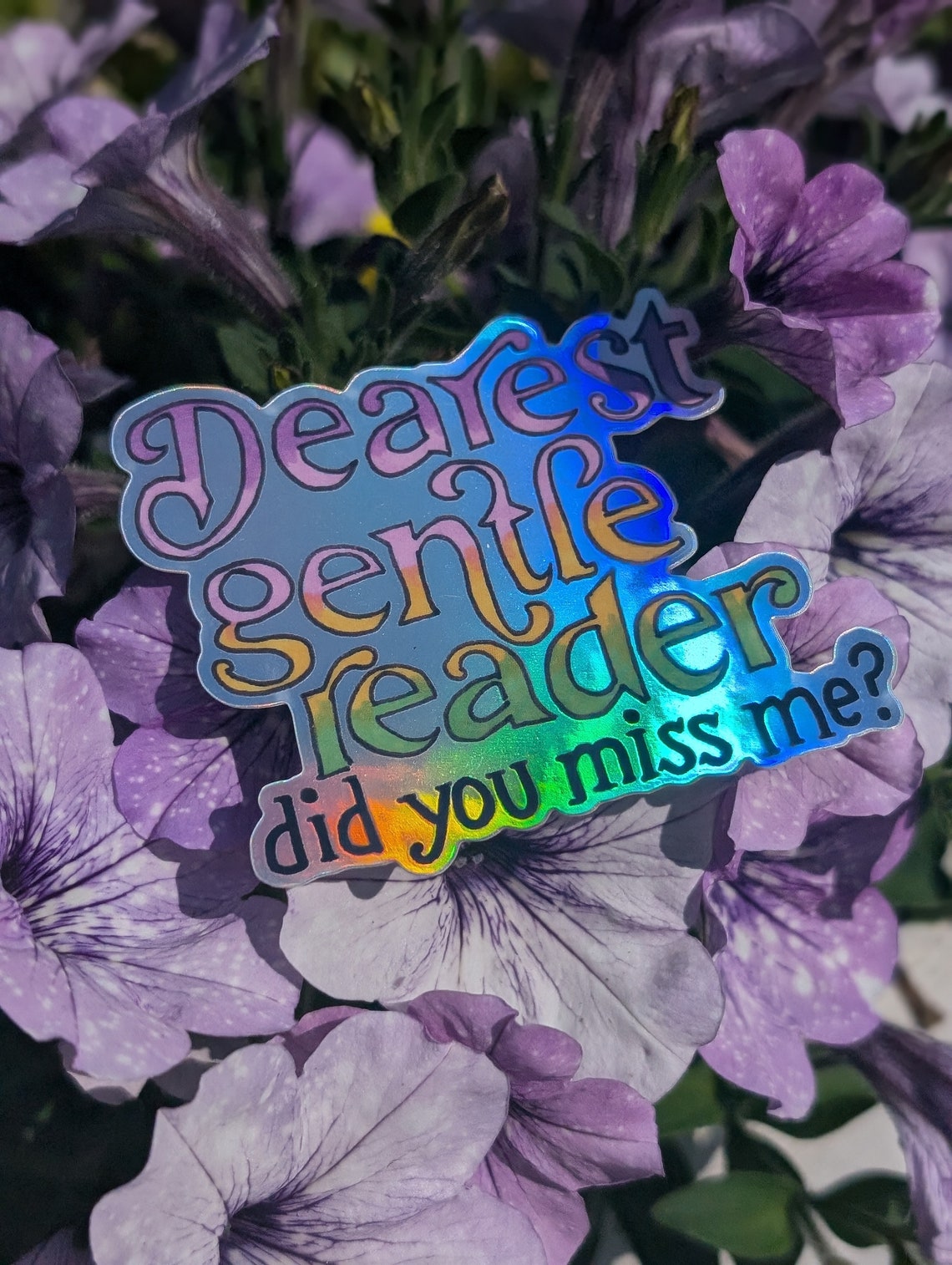 Dearest Gentle Reader Waterproof Sticker - Etsy