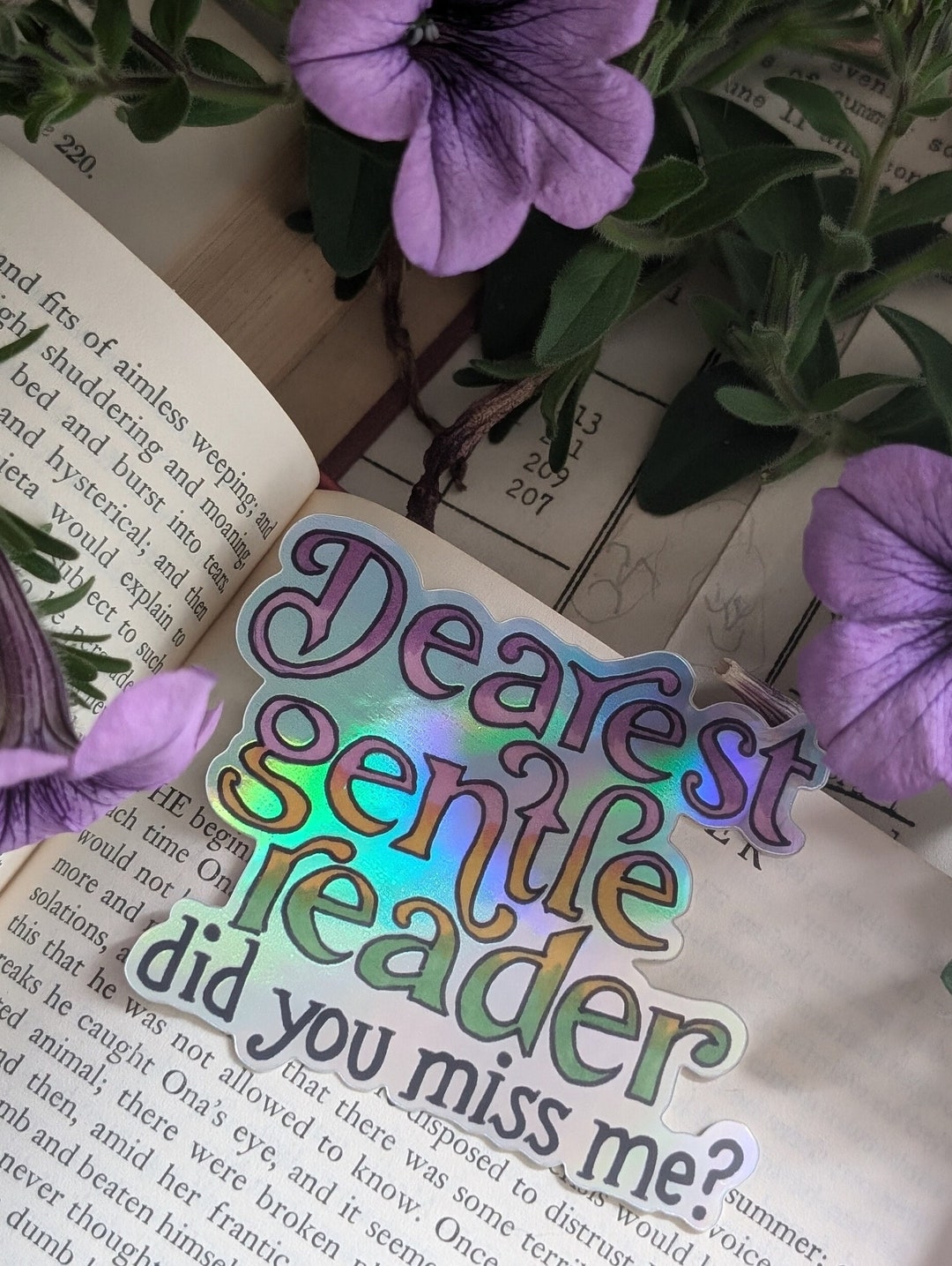 Dearest Gentle Reader Waterproof Sticker - Etsy