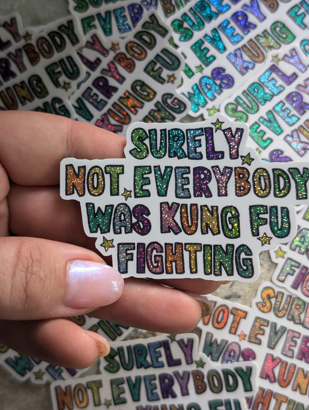 Kung Fu Fighting Sticker - Etsy