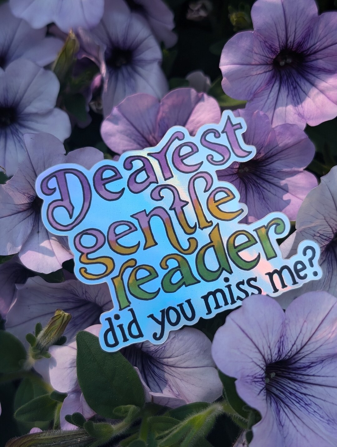 Dearest Gentle Reader Waterproof Sticker - Etsy