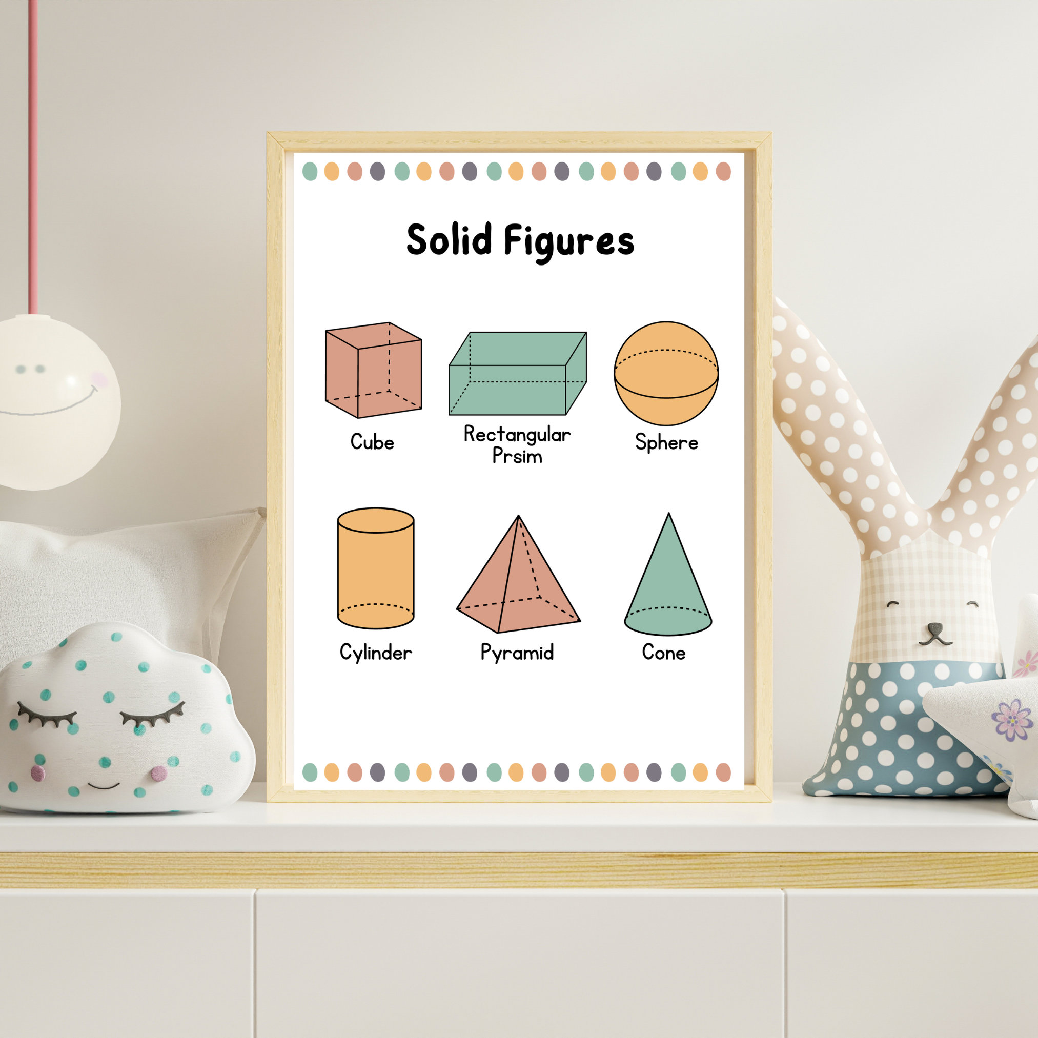 Cartel matemático de figuras sólidas-Descarga digital - Etsy España