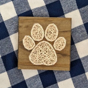 DIY String Art Kit Paw Print String Art DIY Kit String It Yourself Kit ...