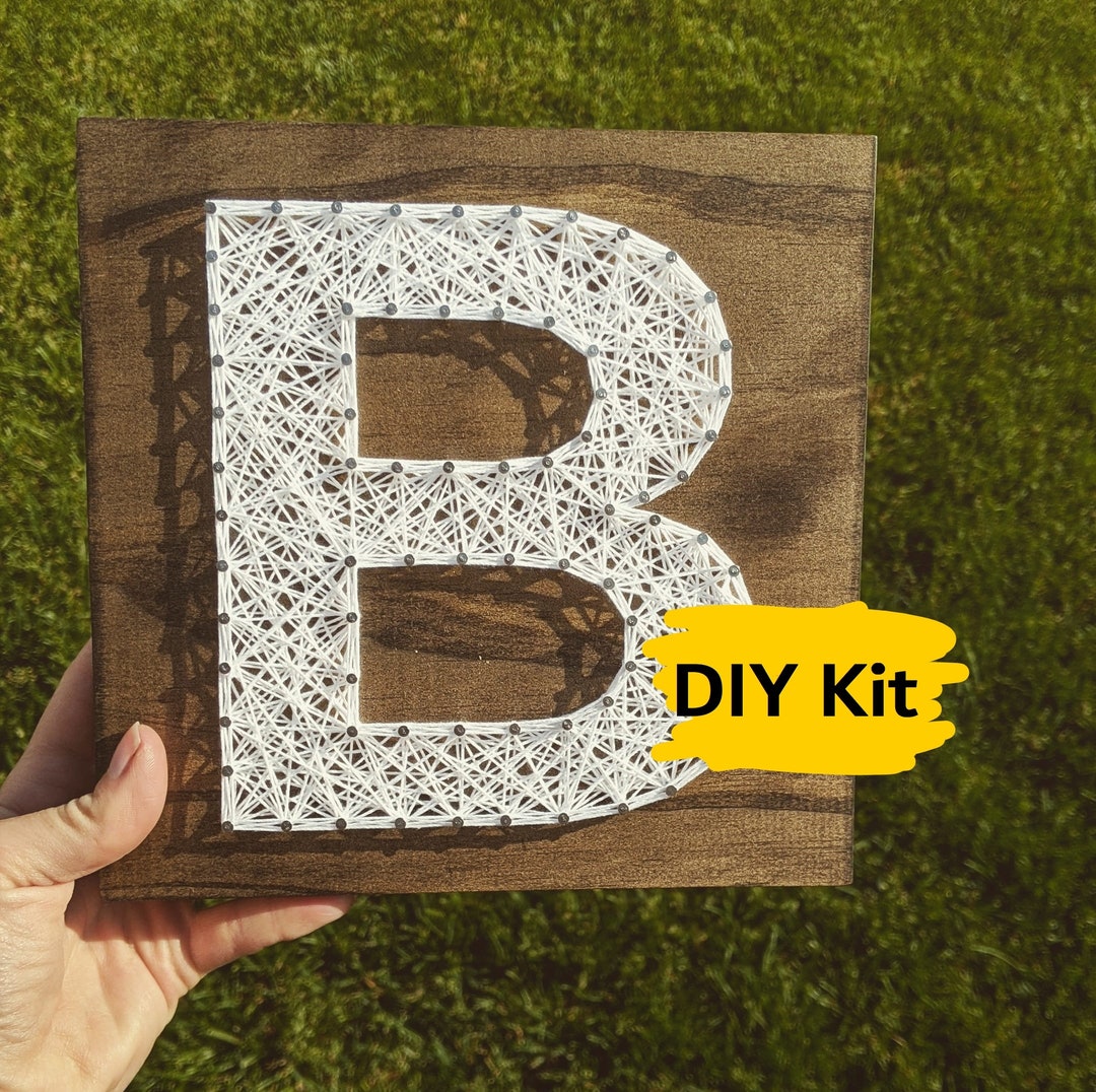 DIY Kit Medium Custom Letter Initial Block String Art Made to Order - Etsy
