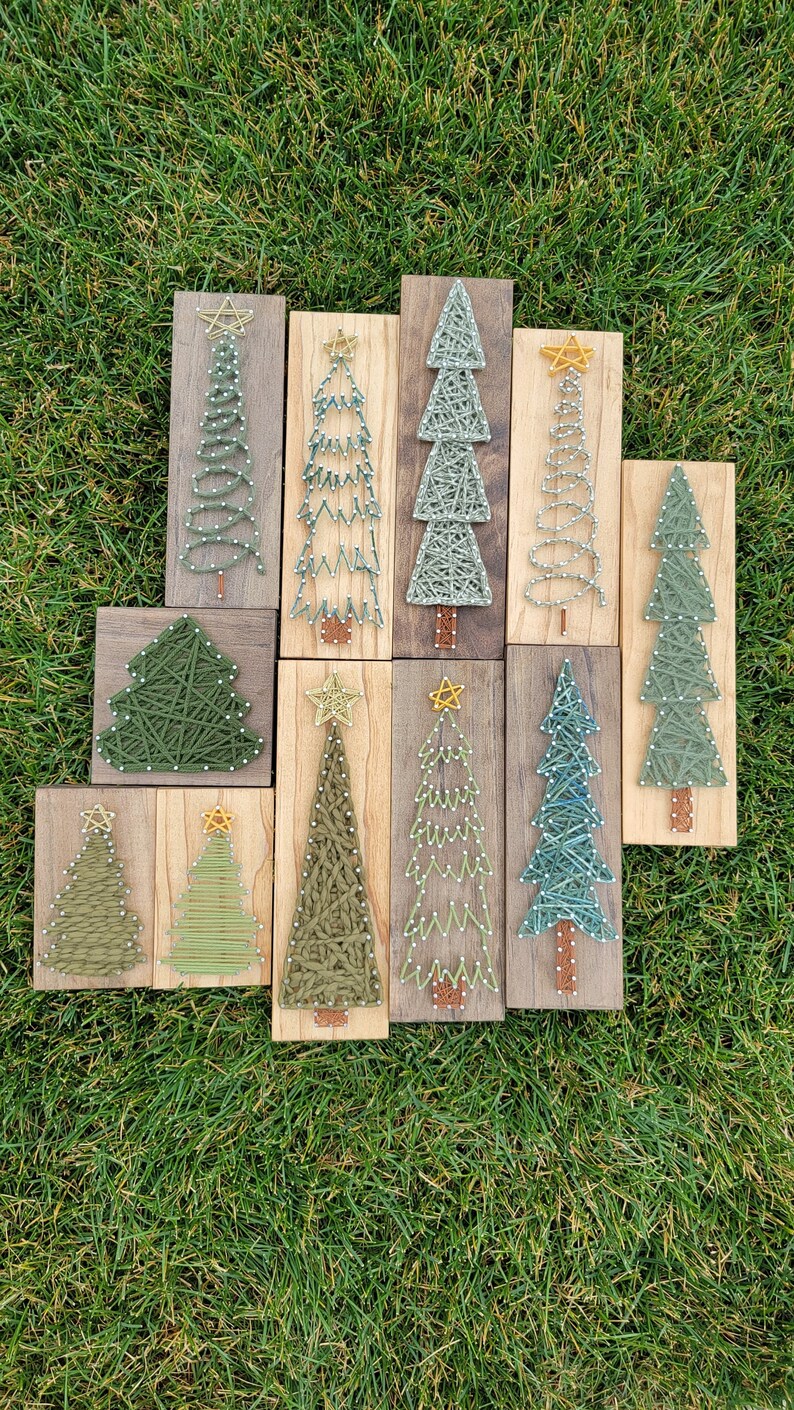 Zig Zag Star Tree String Art Christmas String Art - Etsy