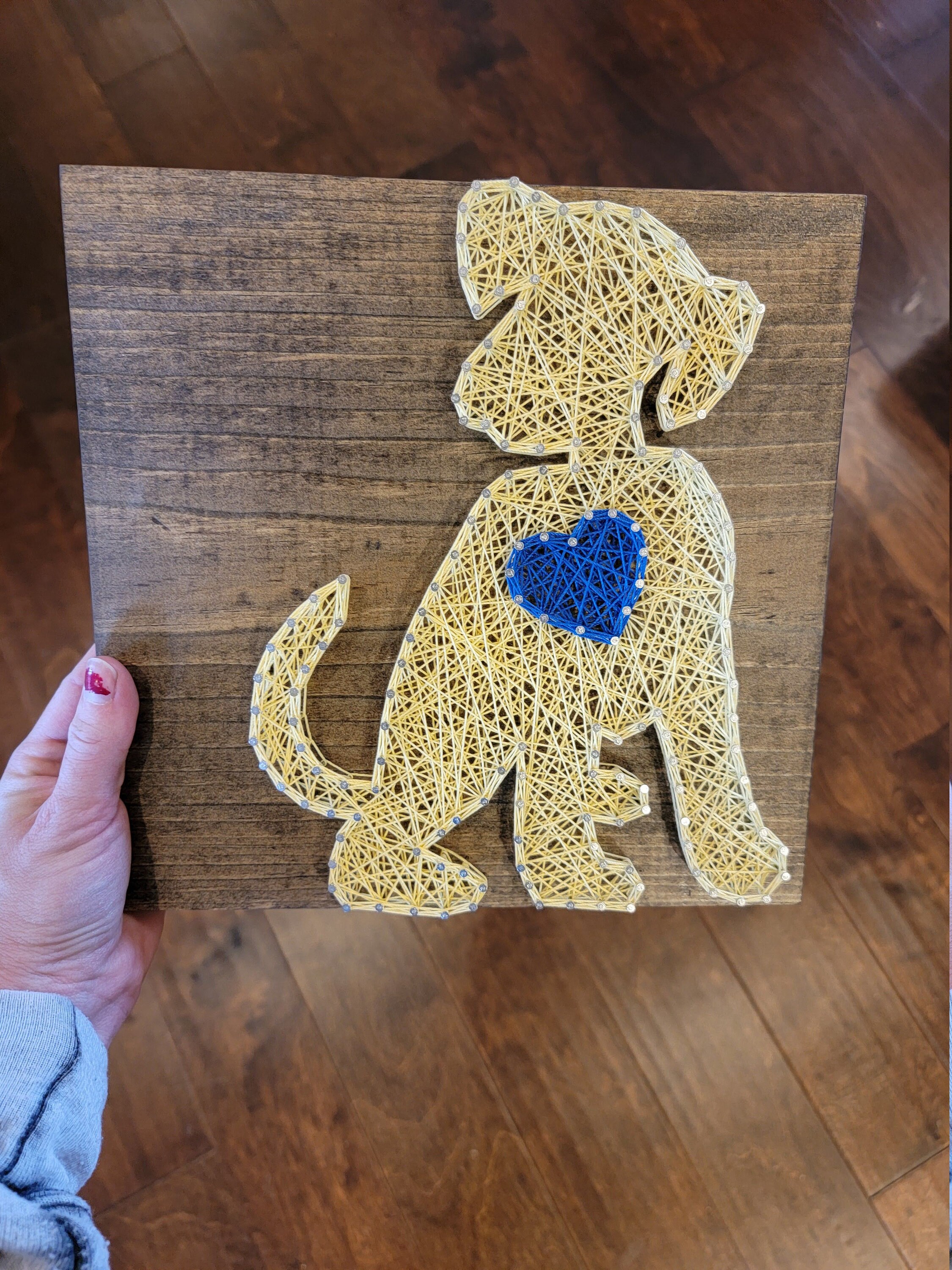 Puppy Love String Art Dog String Art Dog Heart String Art | Etsy