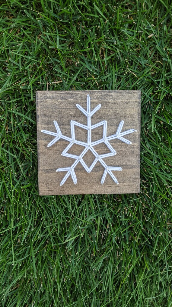 Five Point Snowflake Sign Winter String Art Snowflake - Etsy
