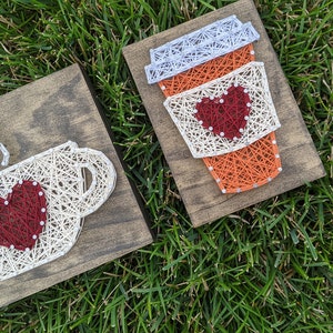 Coffee Cup String Art Made to Order Coffee Lover Sign | Etsy