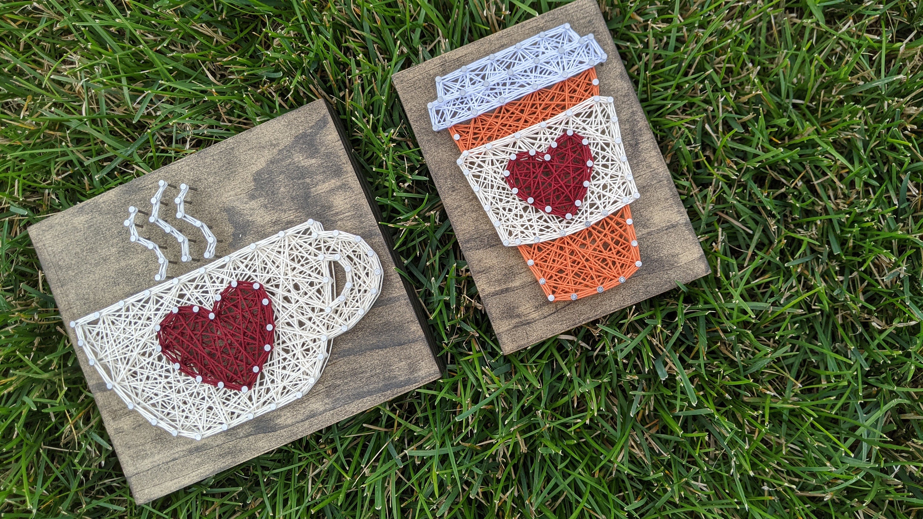 Coffee Cup String Art Made to Order Coffee Lover Sign | Etsy