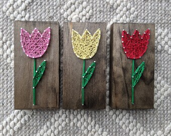 Flower String Art | Etsy