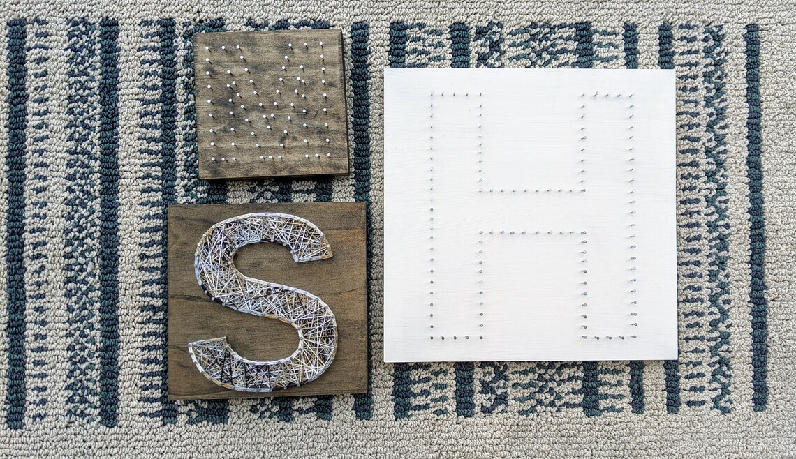 DIY String Art Kit Initial String Art Kit Letter String - Etsy